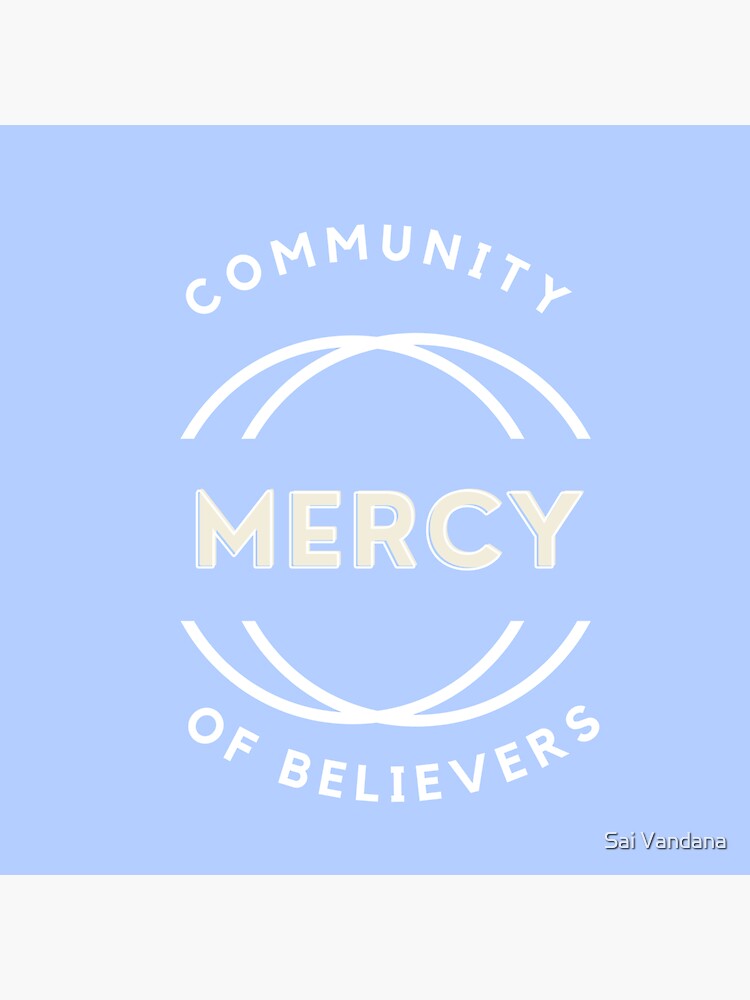 "Blue and White Simple & Circular Church Logo" Sticker for Sale by Sai ...