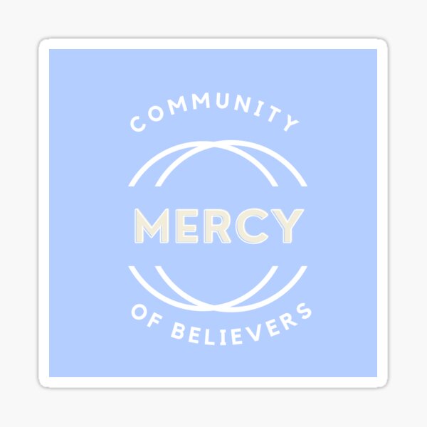 "Blue and White Simple & Circular Church Logo" Sticker for Sale by Sai ...