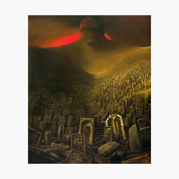 Lámina fotográfica «Pintura del infierno de Zdzislaw Beksinski» de For ...