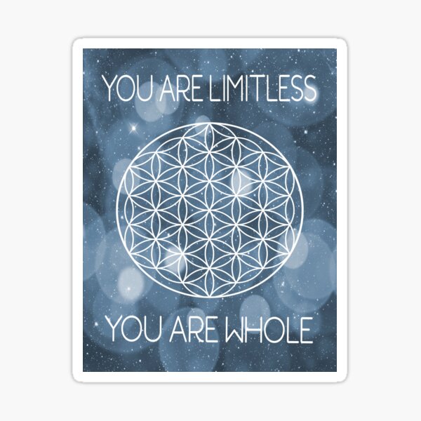 "Sacred Geometry Art You Are Limitless" Sticker for Sale by ...