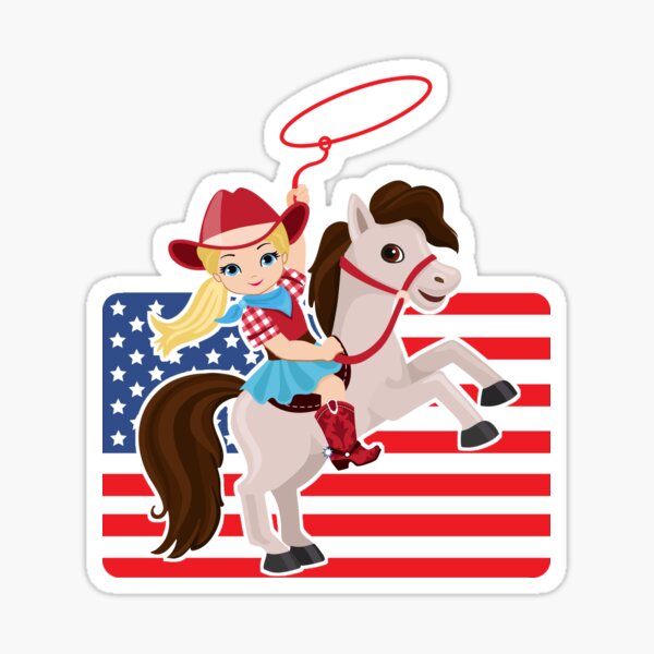 "Little Cowgirl Country Western Horse Riding" Sticker for Sale by TM ...