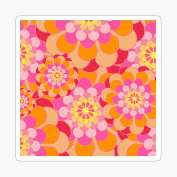 "80's Flower Design" Sticker for Sale by ClosCreations | Redbubble