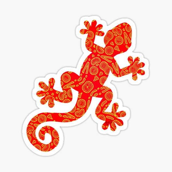 "Series - Gekko Collection - Orange Pattern - 121816" Sticker for Sale ...