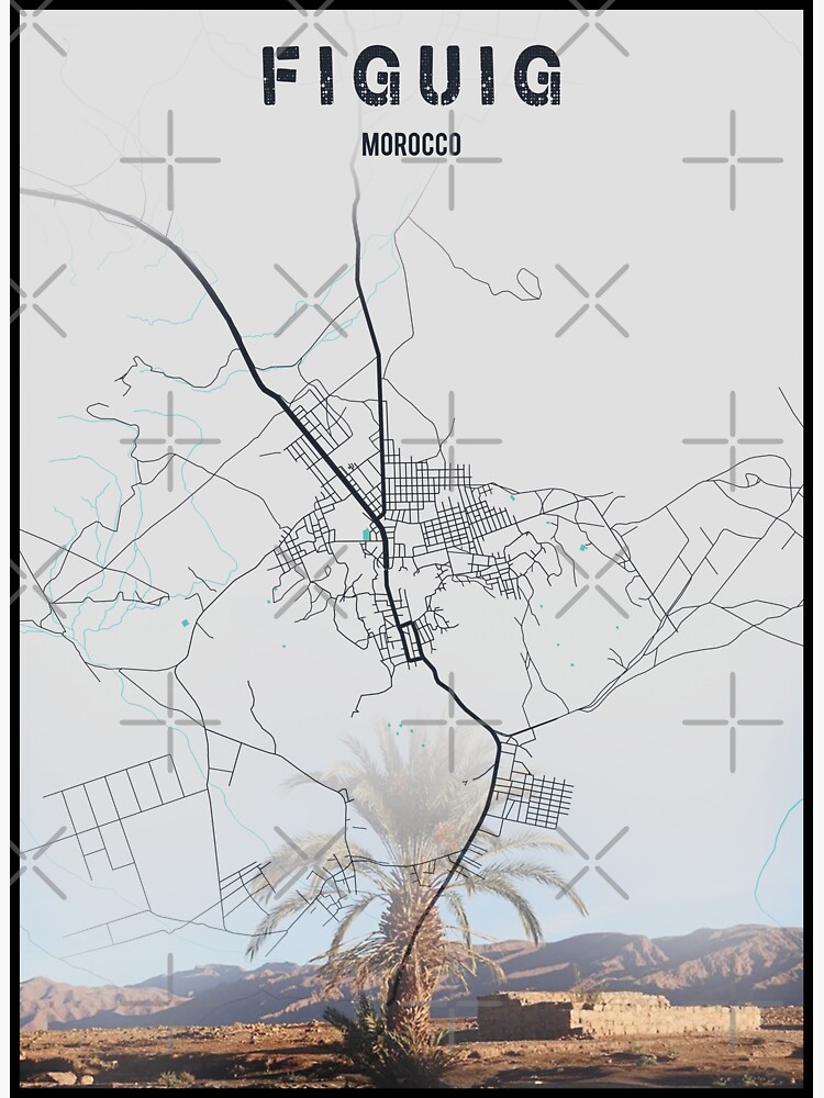 "Map of Figuig Morocco" Sticker for Sale by PostersProf1 | Redbubble