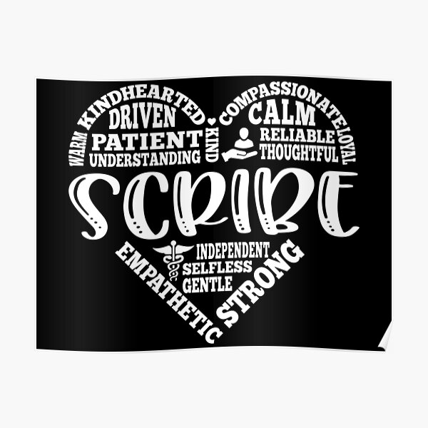 "Sscribe, ER scribe for medical records" Poster for Sale by ...