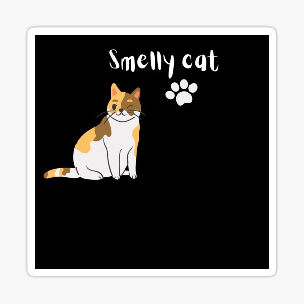 "SMELLY CAT" Sticker by FunkyCorner | Redbubble