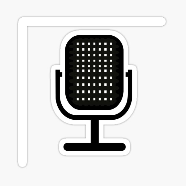 " Funny Microphone" Sticker for Sale by so01 | Redbubble