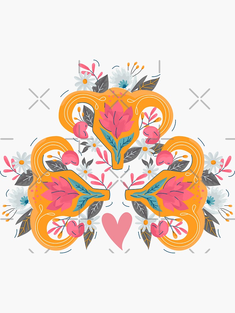 "Aesthetic Midwife Boho Style Floral Uterus | Design Apprentice Midwife ...