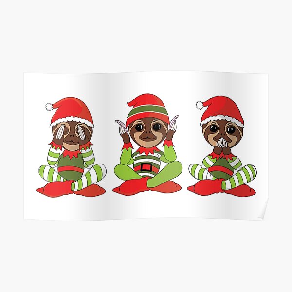 "Three Wise Sloths" Poster by Lisah55 | Redbubble