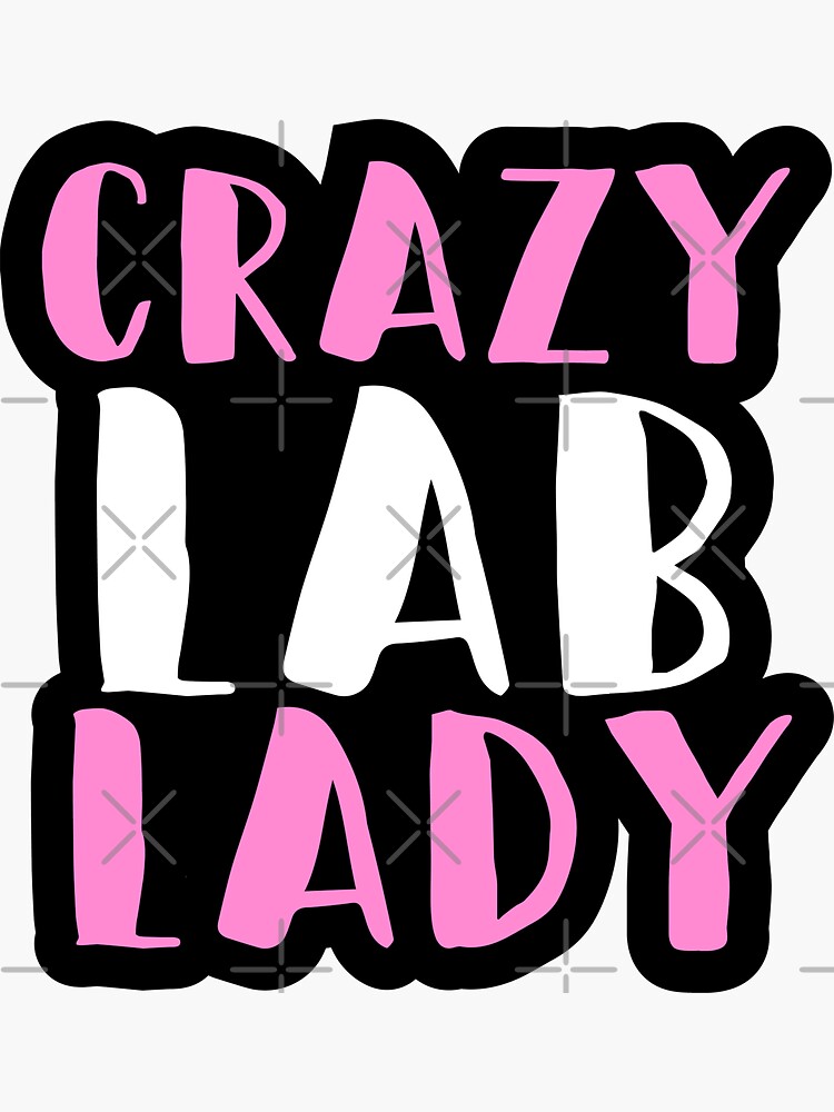 Pegatina «Crazy Lab Lady - Científica de laboratorio médico» de Elhon ...