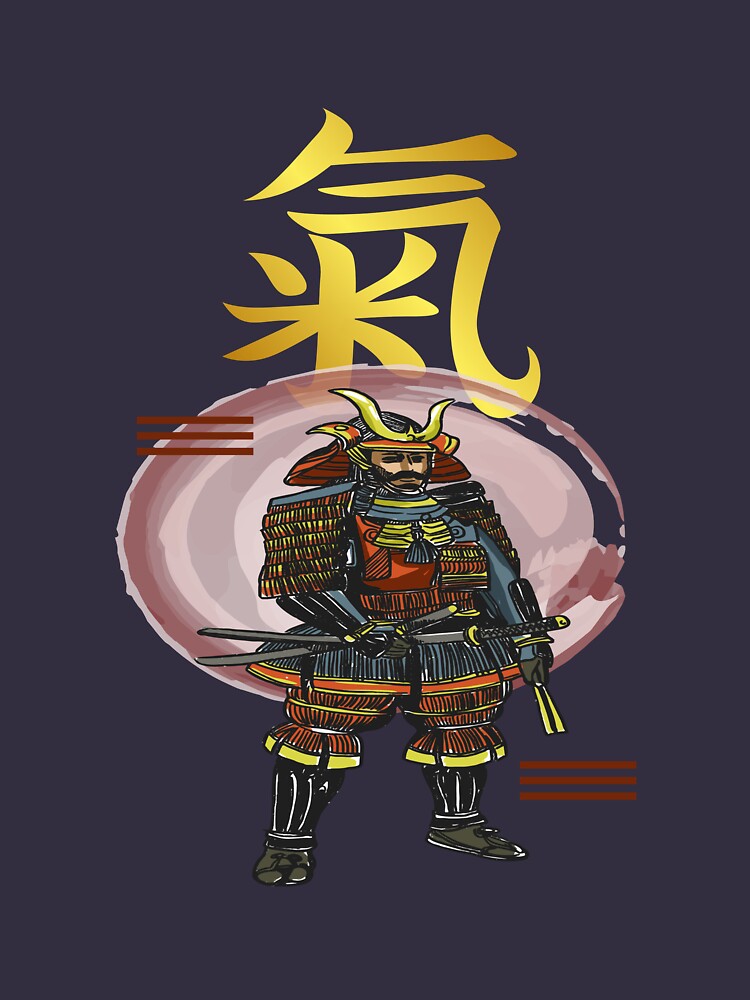 "Samurai With Japanese Letters (spirit)" T-shirt for Sale by moya2021 ...