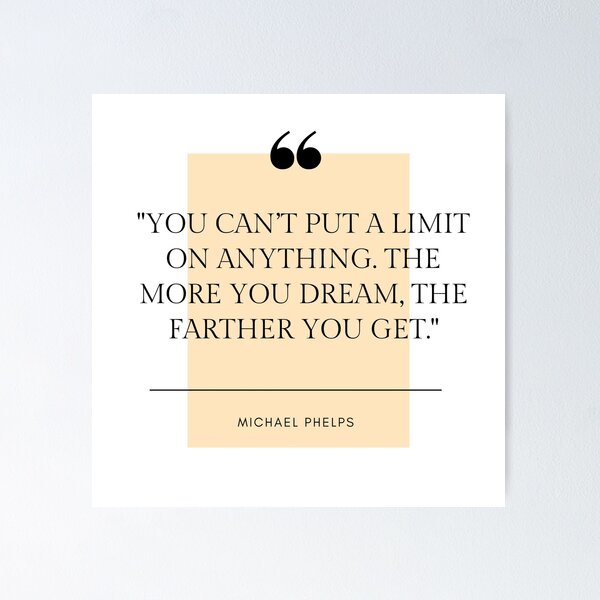 Michael Phelps Quotes Posters for Sale | Redbubble