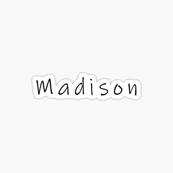 "Madison name" Sticker for Sale by gmstockstudio | Redbubble