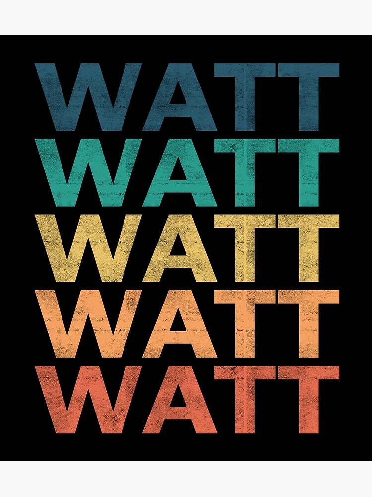 Póster «Camiseta con nombre de Watt - Camiseta de artículo de regalo ...