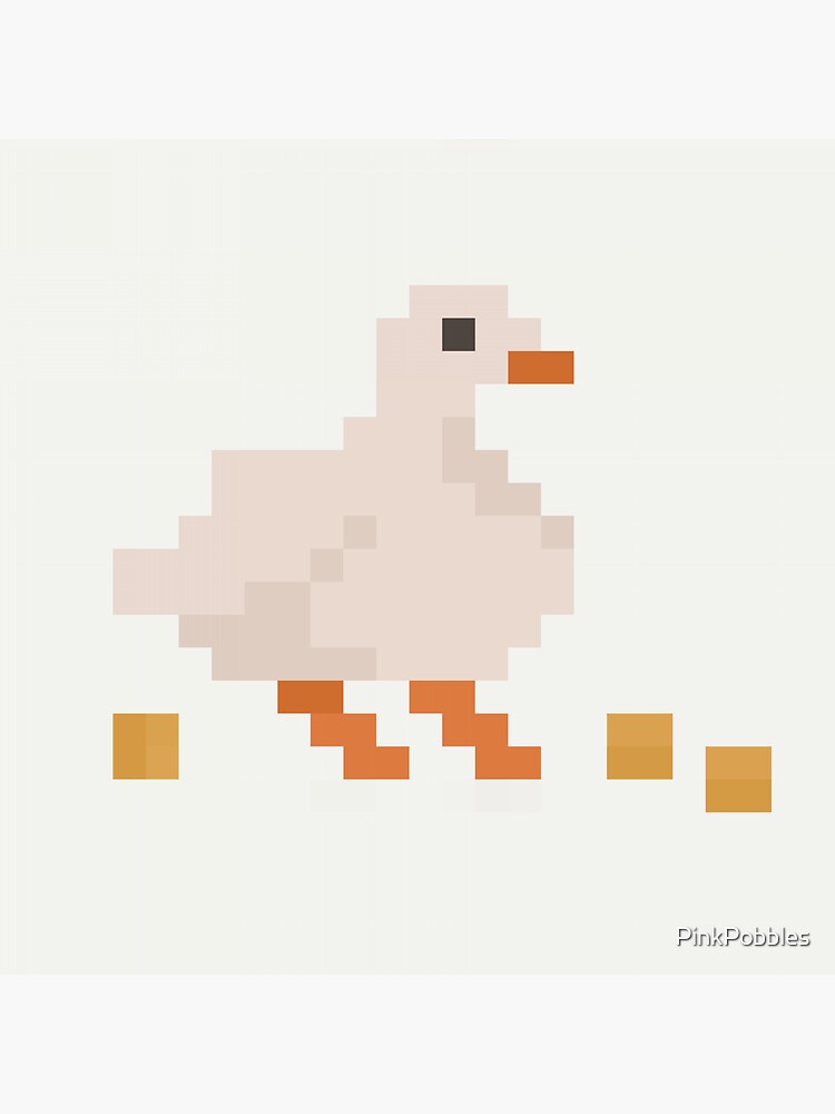 "Goose PIXEL with Gooslings" Sticker by PinkPobbles | Redbubble