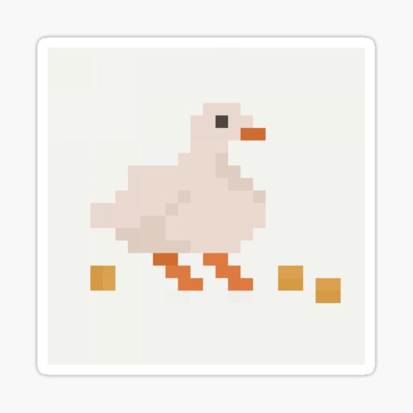 "Goose PIXEL with Gooslings" Sticker by PinkPobbles | Redbubble