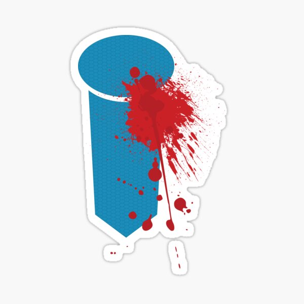 "Bloody Invincible" Sticker by Deloreandriver | Redbubble