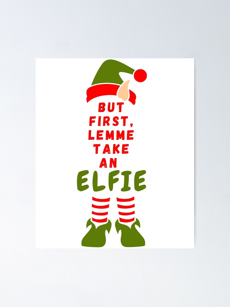 Póster «Elfie navideño: lindo diseño gráfico de elfo» de Meryemlk ...