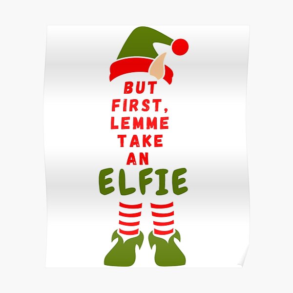 Póster «Elfie navideño: lindo diseño gráfico de elfo» de Meryemlk ...