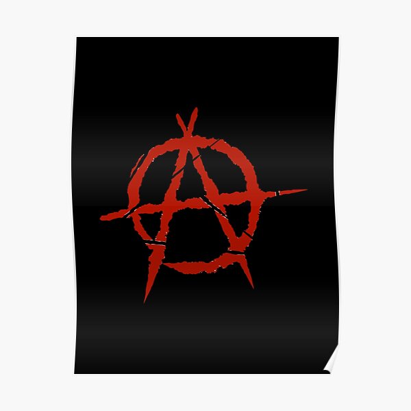 "Anarchy red anarchy symbol" Poster for Sale by SittingPrinttee | Redbubble