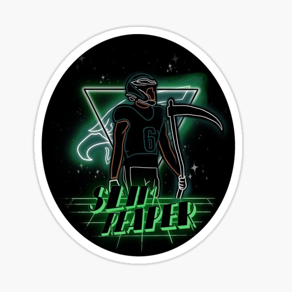 "Retro Slim Reaper-DeVonta Smith" Sticker by adasiaeli | Redbubble