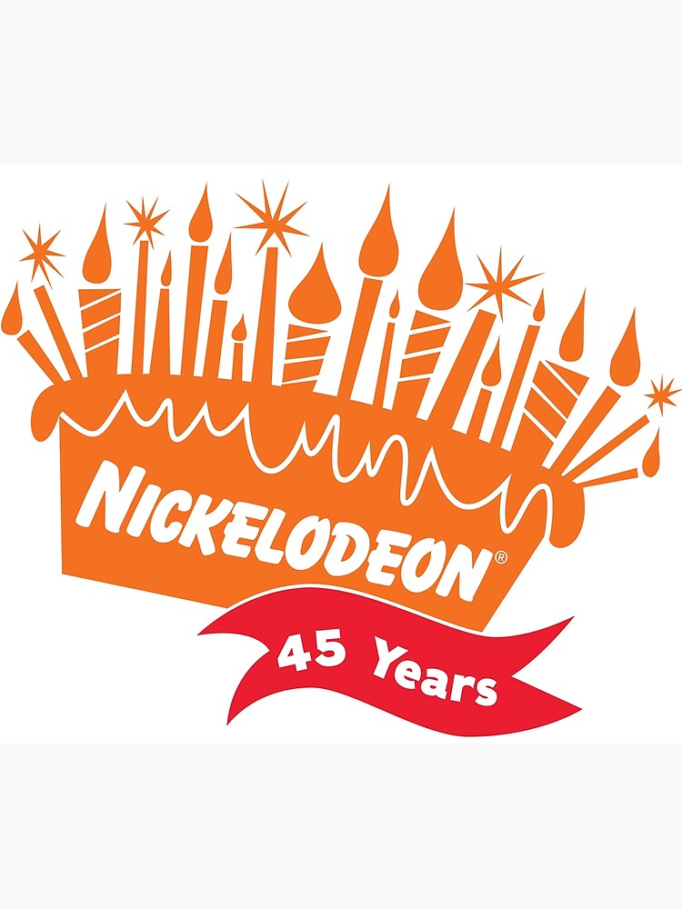 "Nickelodeon Anniversary Cake 45 Years - 1977-2022" Art Print by ...