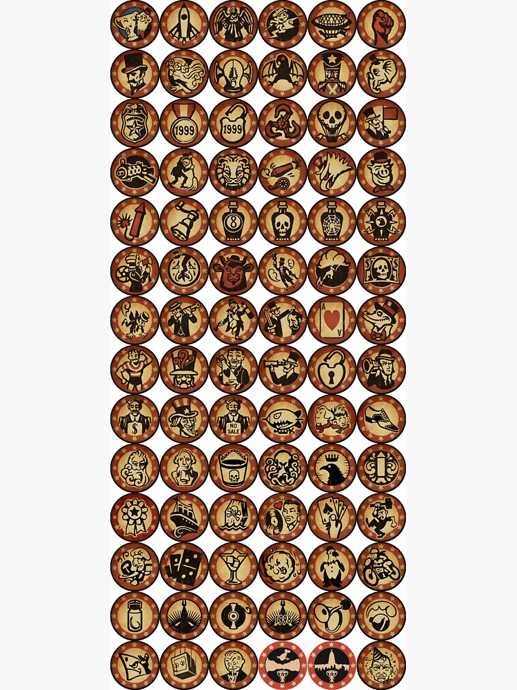 "Bioshock All Badges " Sticker by Vintage-Travler | Redbubble