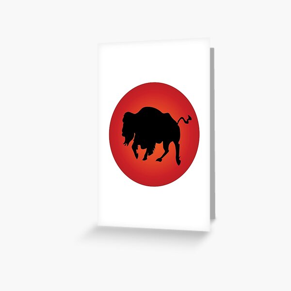 "Buffalo Respect Ojibwe Indigenous WAWEZHI CANADA" Greeting Card for ...