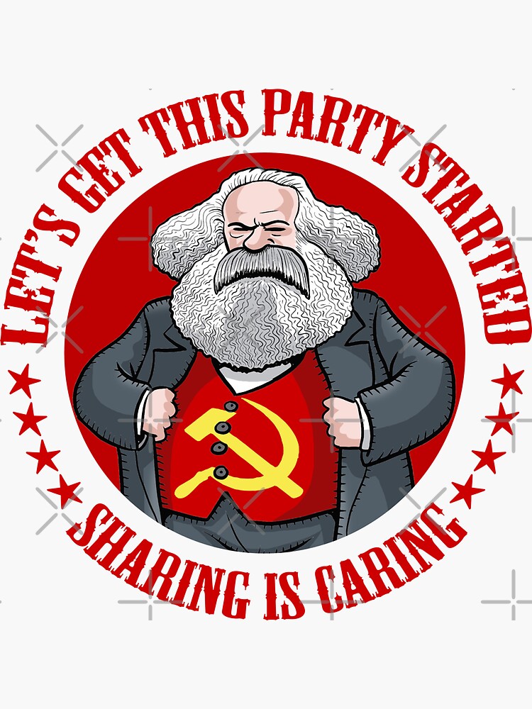 "Karl Marx " Sticker for Sale by MacKaycartoons | Redbubble