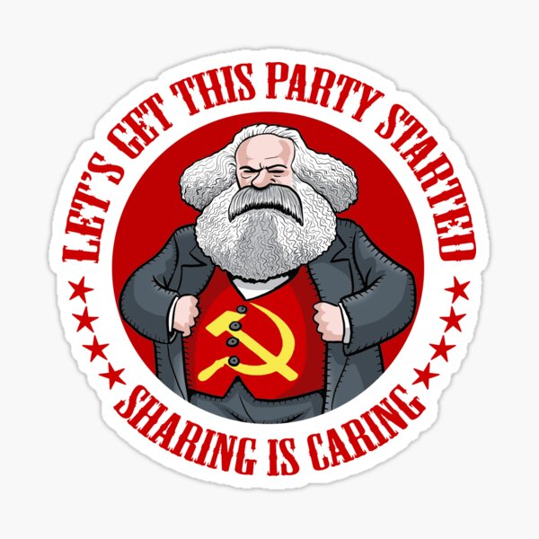"Karl Marx " Sticker for Sale by MacKaycartoons | Redbubble