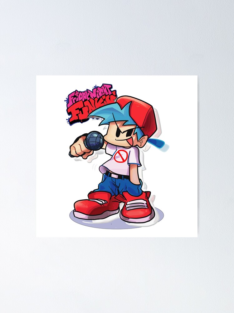 "Copy of FNF BF friday night funkin cute funny BF" Poster for Sale by ...