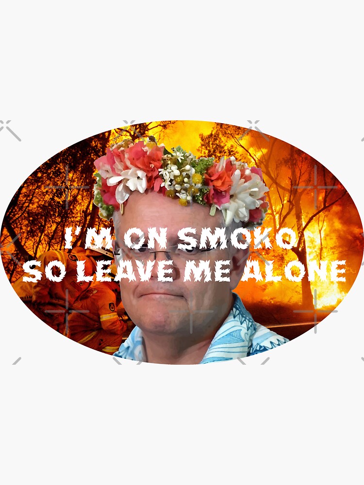 "Scomo on Smoko" Sticker for Sale by ledaai | Redbubble
