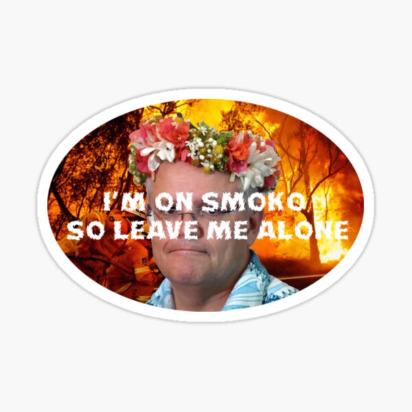 "Scomo on Smoko" Sticker for Sale by ledaai | Redbubble
