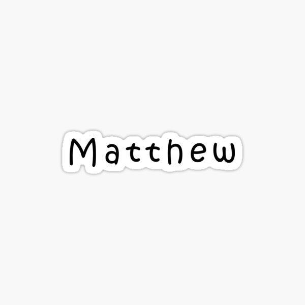 "Matthew name" Sticker for Sale by gmstockstudio | Redbubble