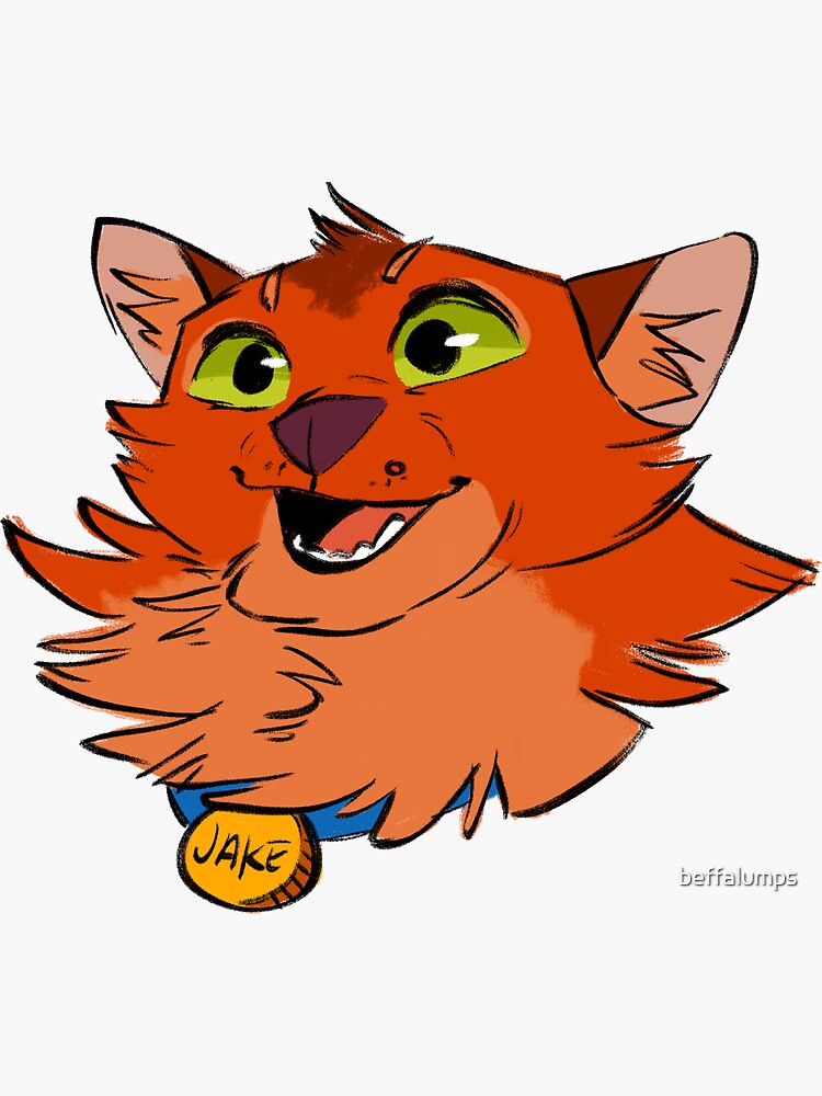 "Jake" Sticker for Sale by beffalumps | Redbubble