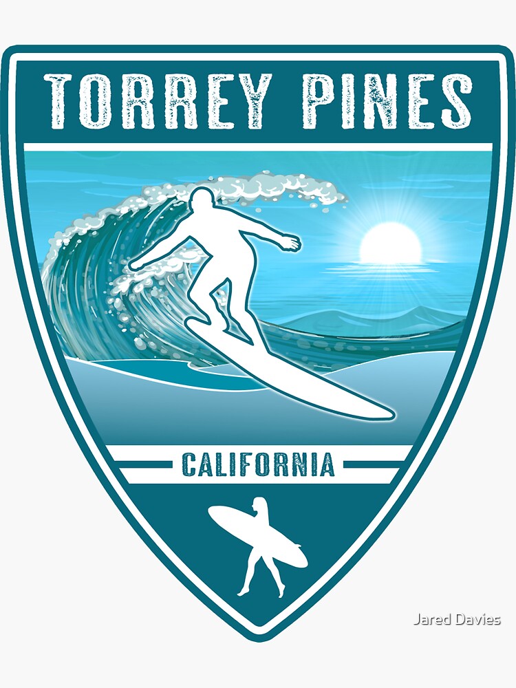 "Surf Torrey Pines California" Sticker for Sale by MilitaryCandA ...