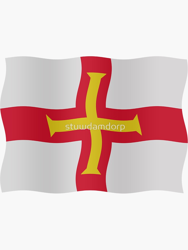 "Guernsey flag" Sticker for Sale by stuwdamdorp | Redbubble