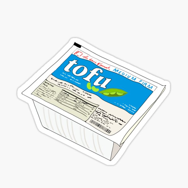 "Medium Firm Tofu" Sticker for Sale by artbykojpg | Redbubble