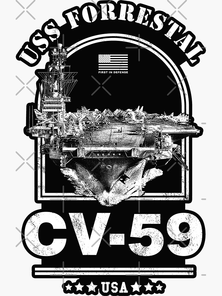 "CV-59 USS Forrestal" Sticker for Sale by RycoTokyo81 | Redbubble