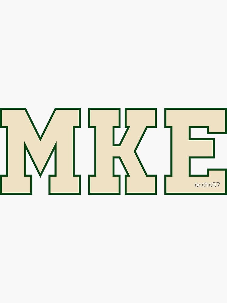 "MKE Milwaukee University Font Design" Sticker for Sale by occho97 ...