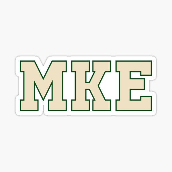 "MKE Milwaukee University Font Design" Sticker for Sale by occho97 ...