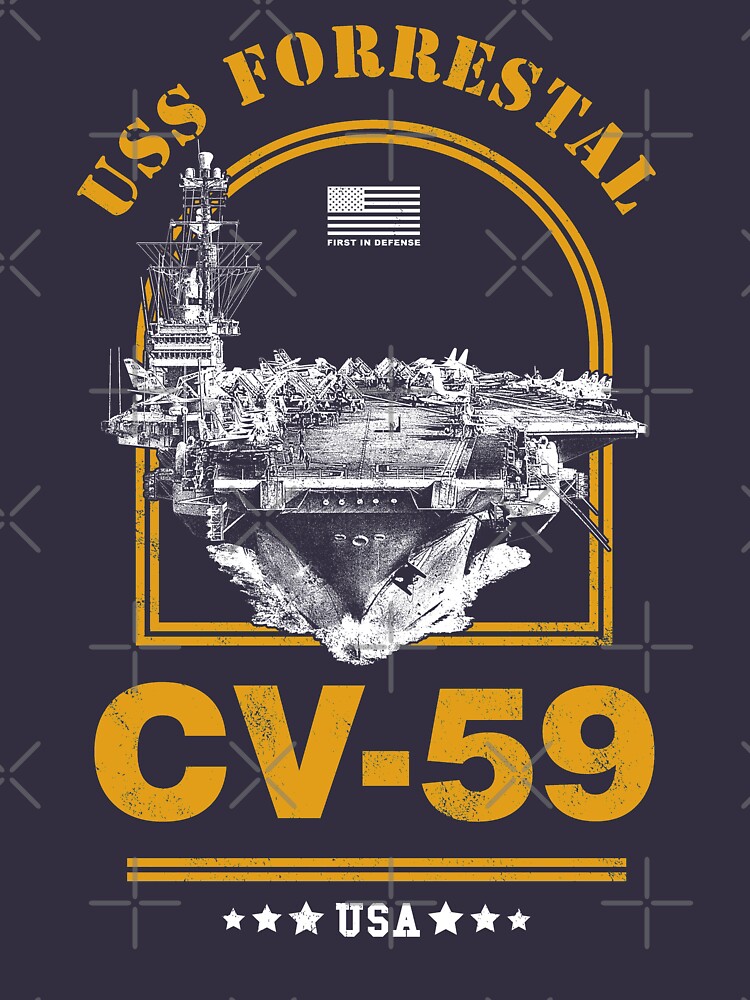 "CV-59 USS Forrestal" T-shirt for Sale by RycoTokyo81 | Redbubble ...