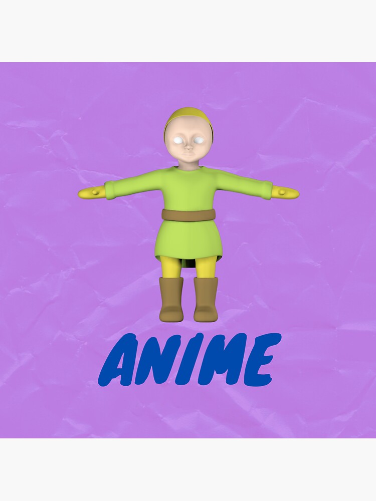 "T-Pose Anime!" Sticker for Sale by 4everephemeral | Redbubble