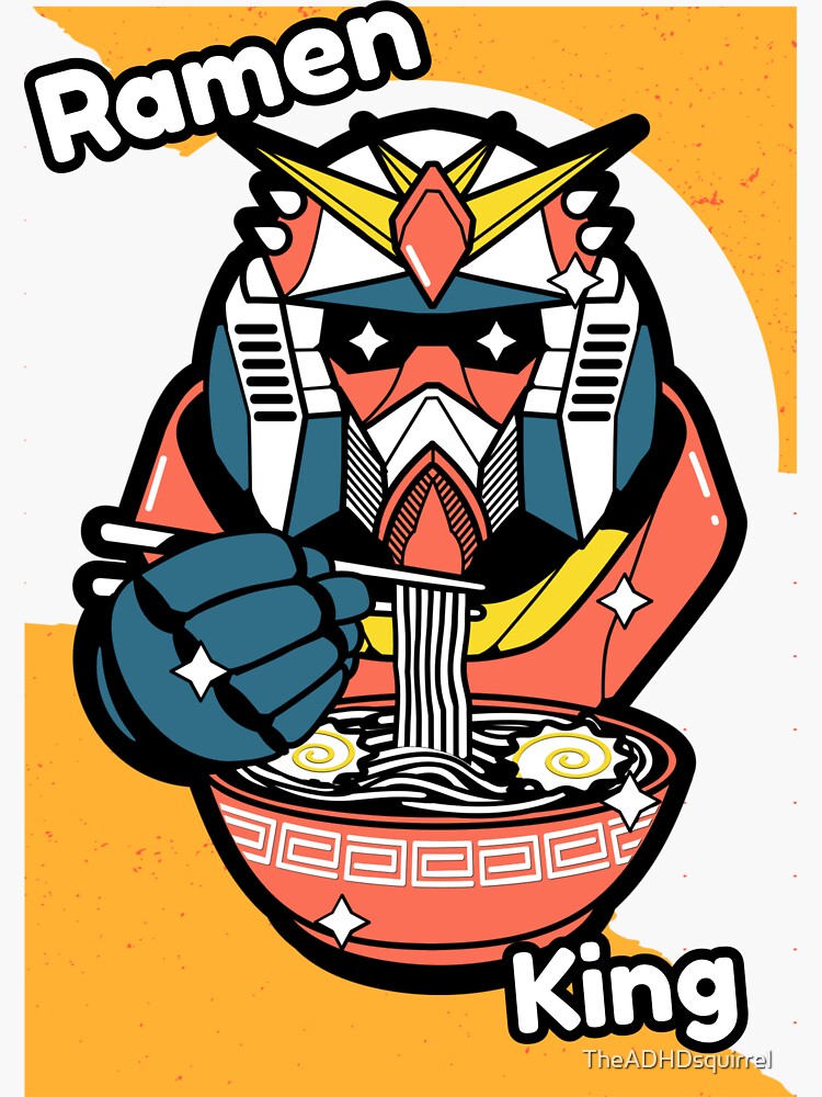 "The Mech Ramen King His and Hers design" Sticker for Sale by ...