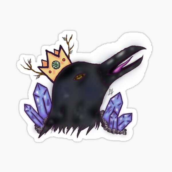 "King Crow" Sticker by LouBearsArt | Redbubble