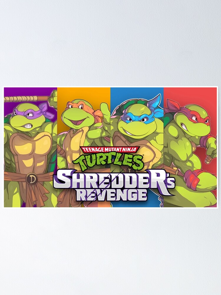 "TMNT Shredder's Revenge" Poster for Sale by Zalbathira | Redbubble