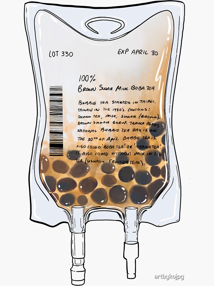 "Bubble Tea IV" Sticker for Sale by artbykojpg | Redbubble