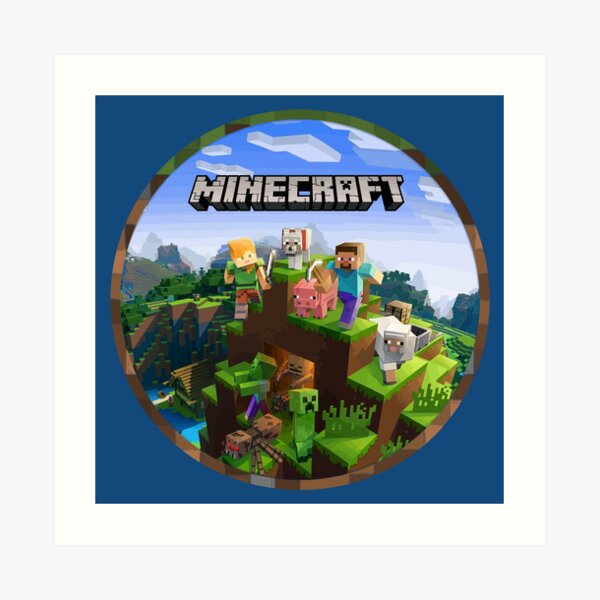 "Minecraft - Bedrock Logo" Art Print for Sale by Vince19Drums | Redbubble