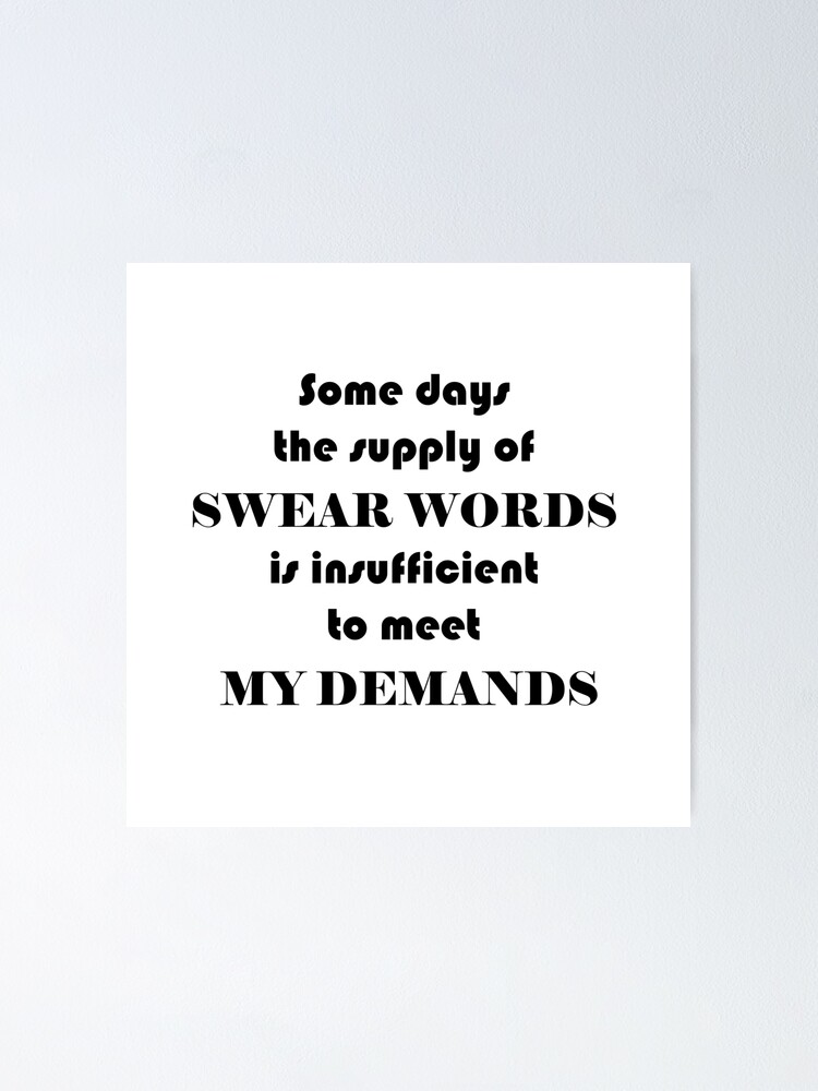"Swear words" Poster for Sale by joy-studio | Redbubble