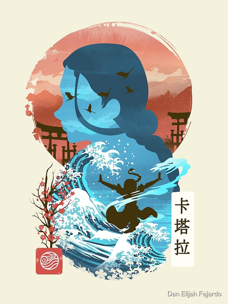 "Ukiyo E Waterbender" Poster for Sale by dandingeroz | Redbubble